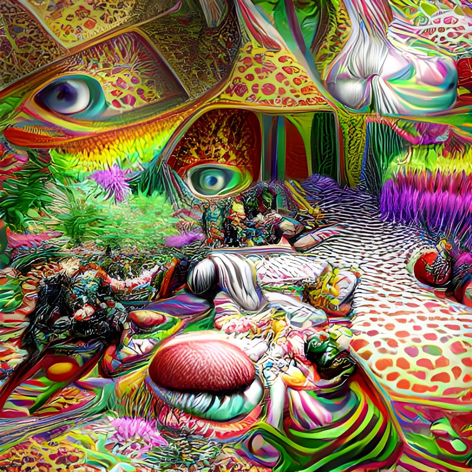 Hyperdetailed Hallucinatory Psychedelic Experience Alt 1 - AI Generated ...