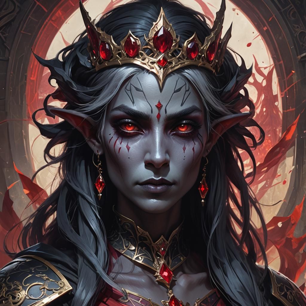 Dark elf queen - AI Generated Artwork - NightCafe Creator