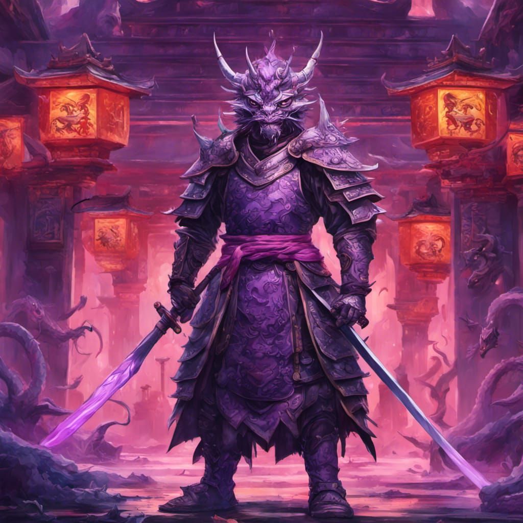 The purple nightmare, the samurai slayer - AI Generated Artwork ...