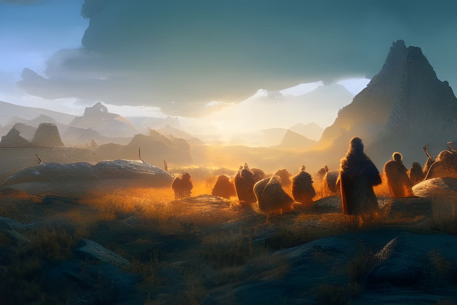 Sami tribe in a post-apocalyptic Swedish landscape. - AI Generated ...