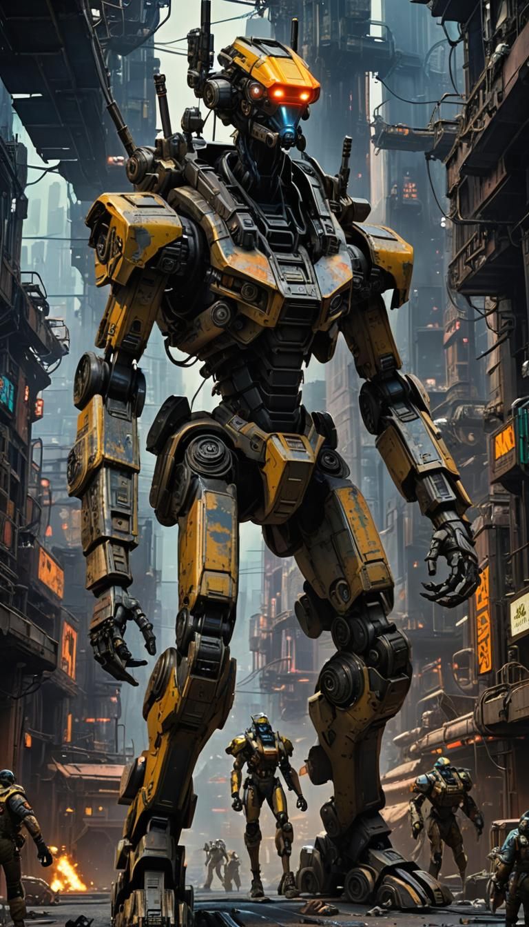 Alien Construction Colossus - AI Generated Artwork - NightCafe Creator