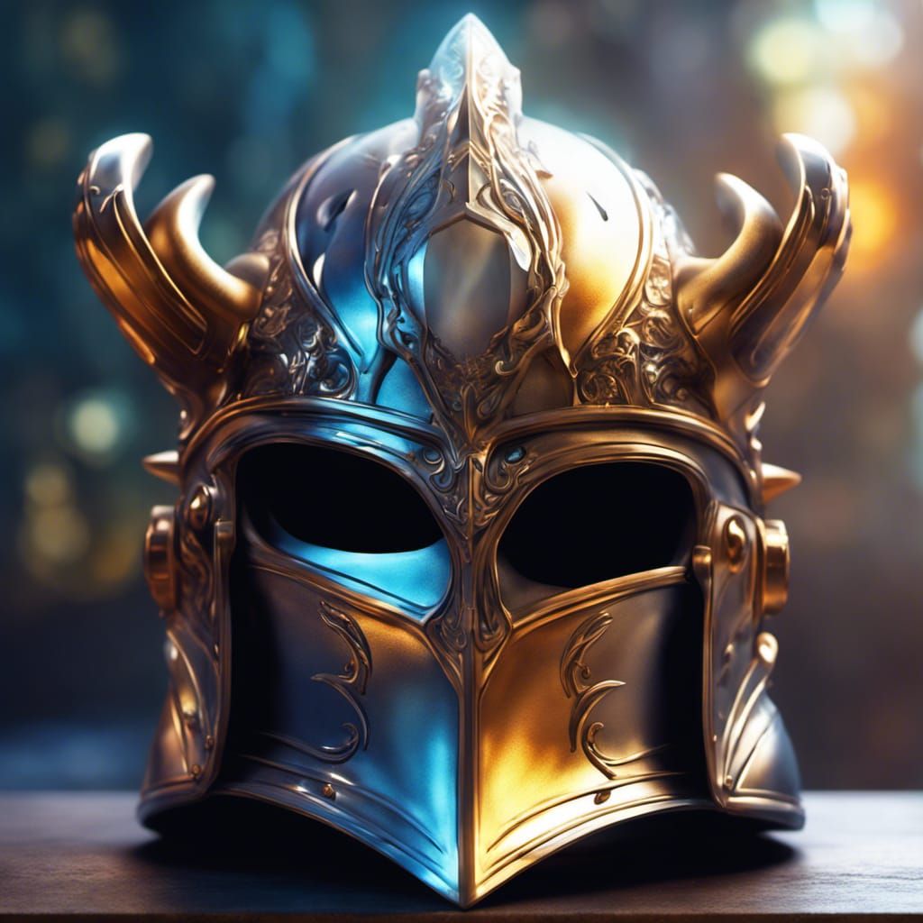 Mithril helmet of the Minotaur - AI Generated Artwork - NightCafe Creator