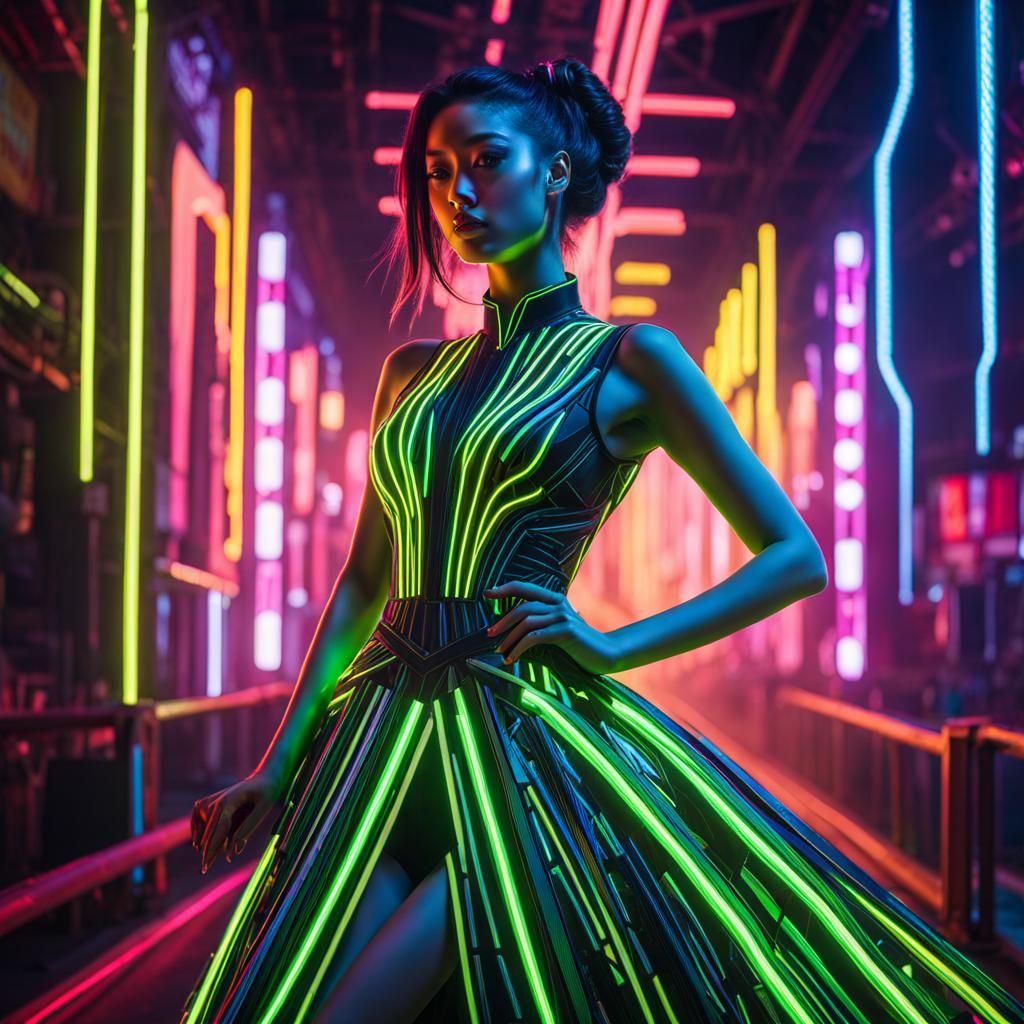 Neon lines - AI Generated Artwork - NightCafe Creator