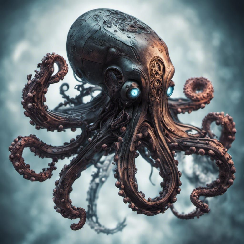 cyberpunk cybernetic octopus - AI Generated Artwork - NightCafe Creator