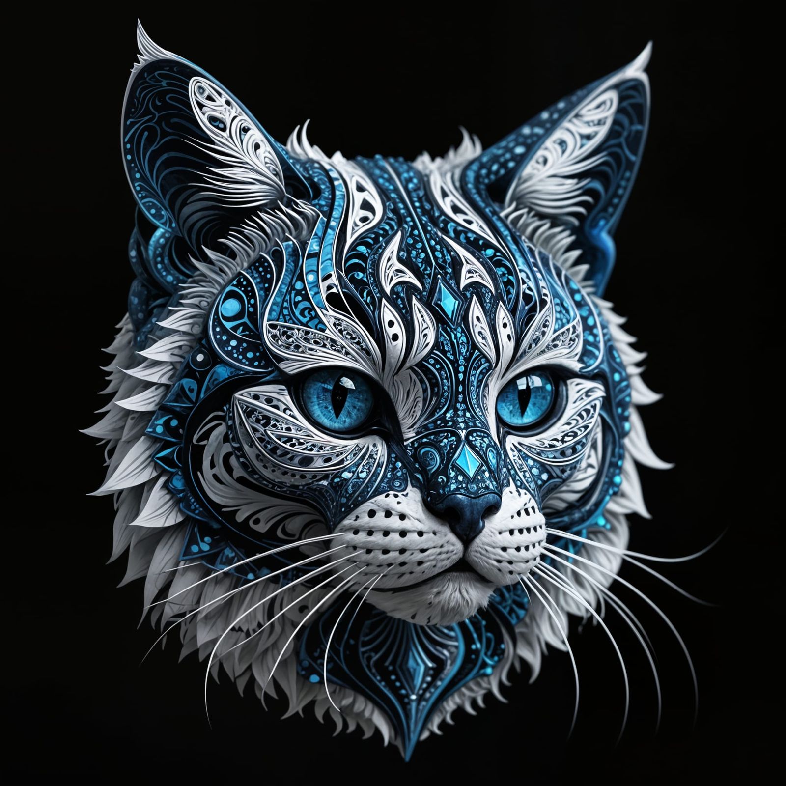 Abstract Cat Face - Abstract Cat Face