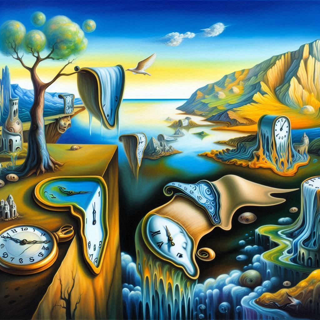 Melting clocks - AI Generated Artwork - NightCafe Creator