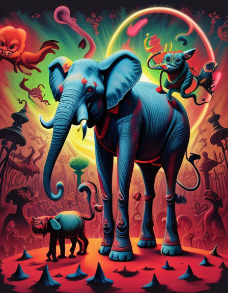 Surreal Cartoon Masterpiece Depicts Pregnant Cats ... - AI Art