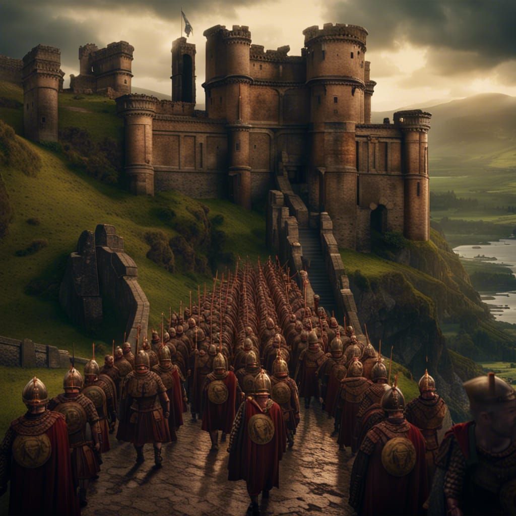 Roman centurions marching into the kingdom of Dunbroch from the movie ...