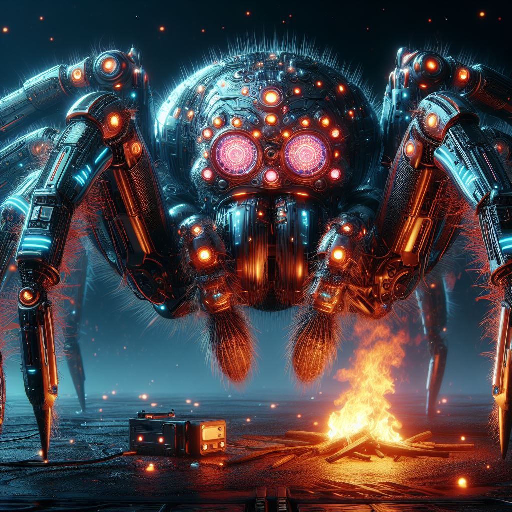 Cyborg Tarantula - AI Generated Artwork - NightCafe Creator