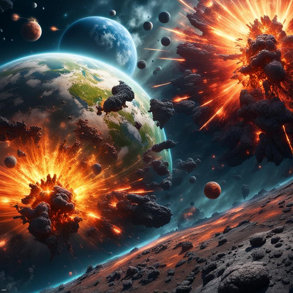 Explosions in Space - AI Generated Artwork - NightCafe Creator