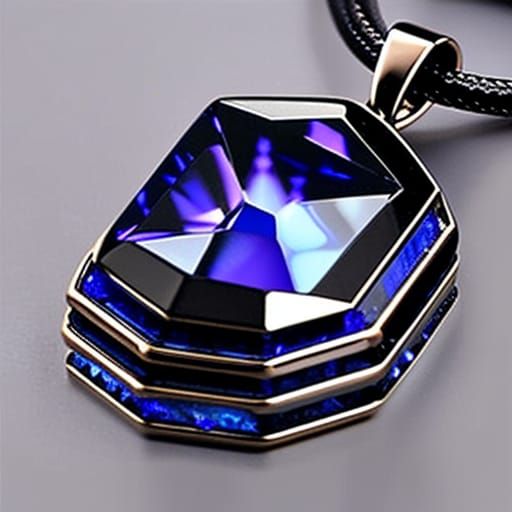 Ethereal Tanzanite crystal gothic necklace with Tanzanite crystal ...