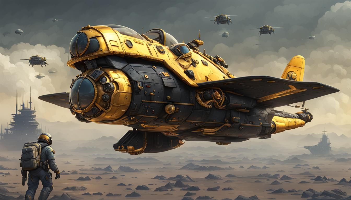 helldiver, orbital drop, airstrike, sci-fi, black and yellow, bug ...