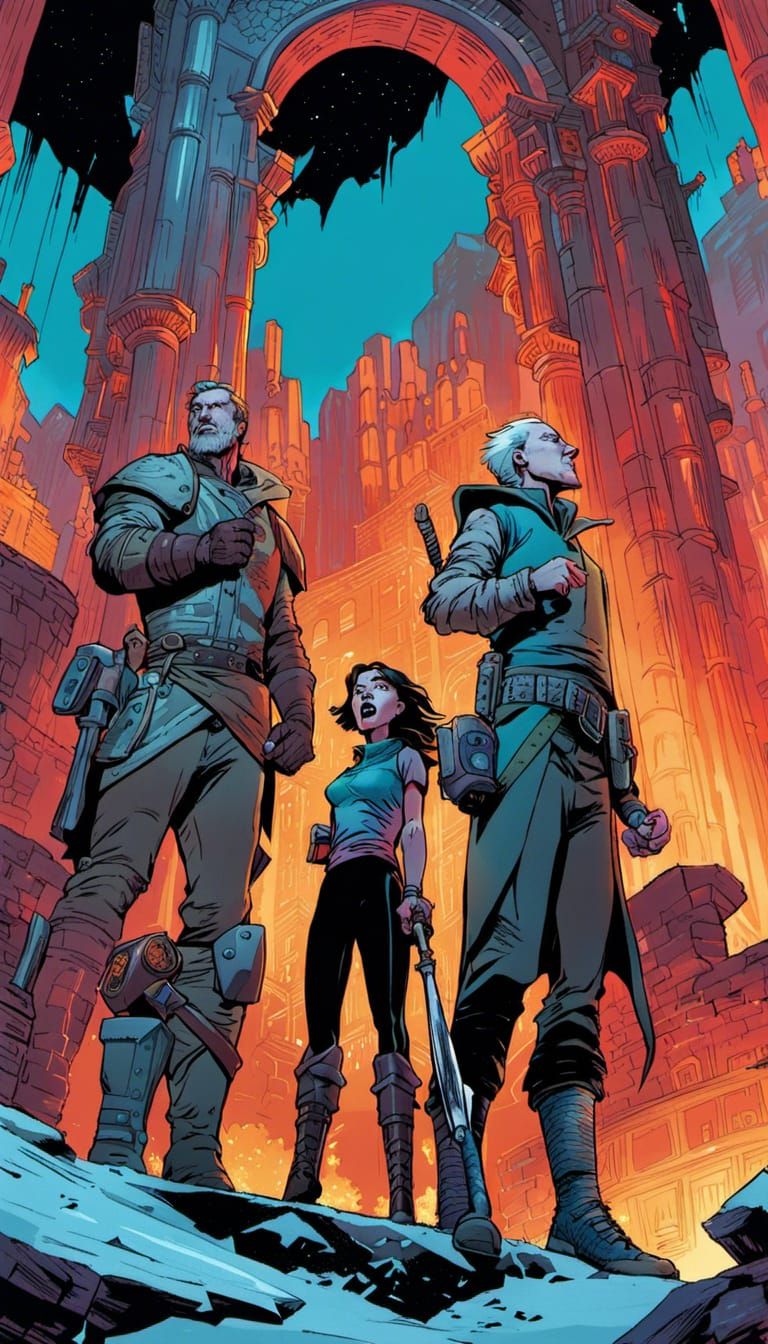 Exploring the caverns - AI Generated Artwork - NightCafe Creator