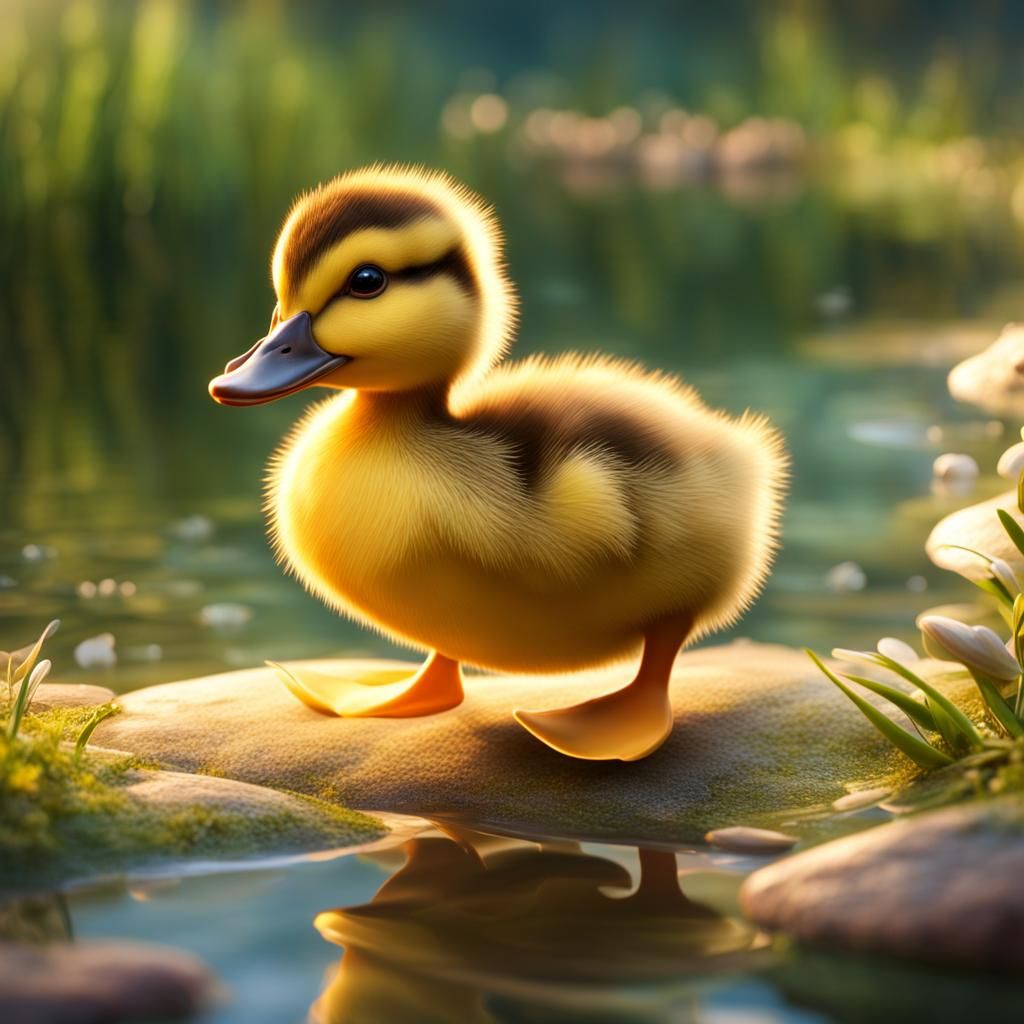 Happy Duckling - AI Generated Artwork - NightCafe Creator
