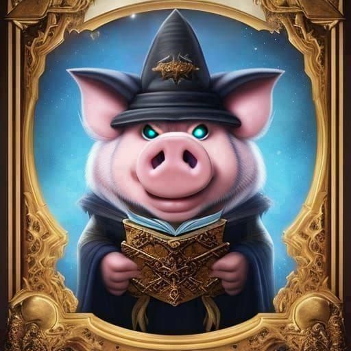 Evil wizard pig - AI Generated Artwork - NightCafe Creator
