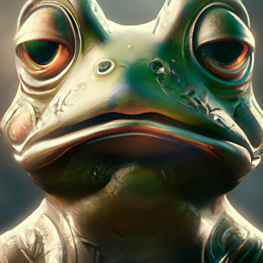 Portrait of a humanoid frog - AI Generated Artwork - NightCafe Creator
