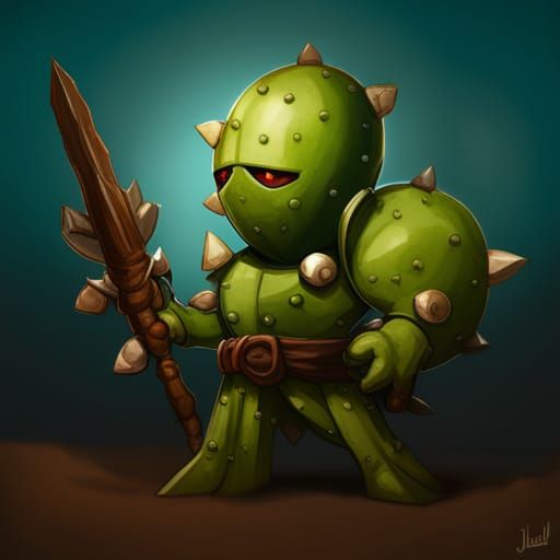 Cactus Knight - AI Generated Artwork - NightCafe Creator