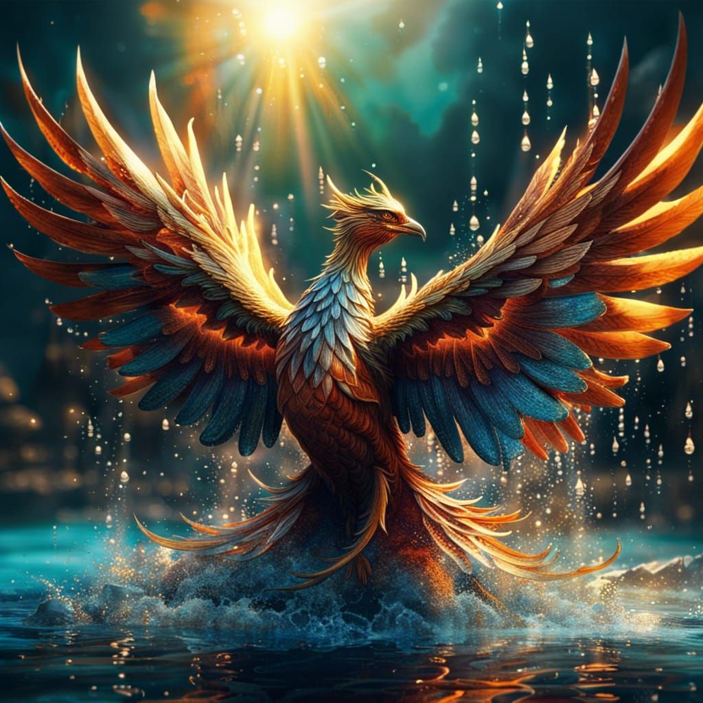 Water phoenix - AI Generated Artwork - NightCafe Creator