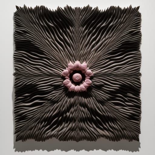 a captivating explosion of plaster relief created by a 3d star fractal ...