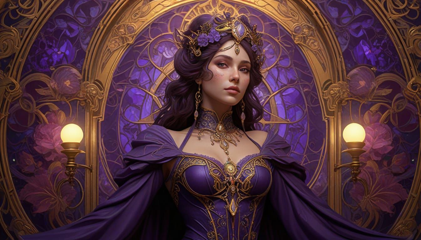 Dark Mages Conjure in Opulent Splendor - AI Art