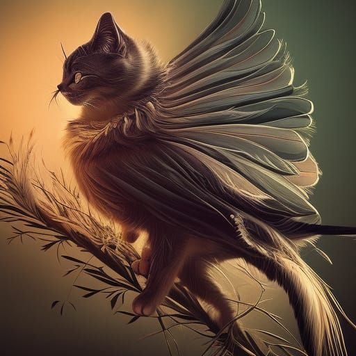 Catbird 1-2 - AI Generated Artwork - NightCafe Creator