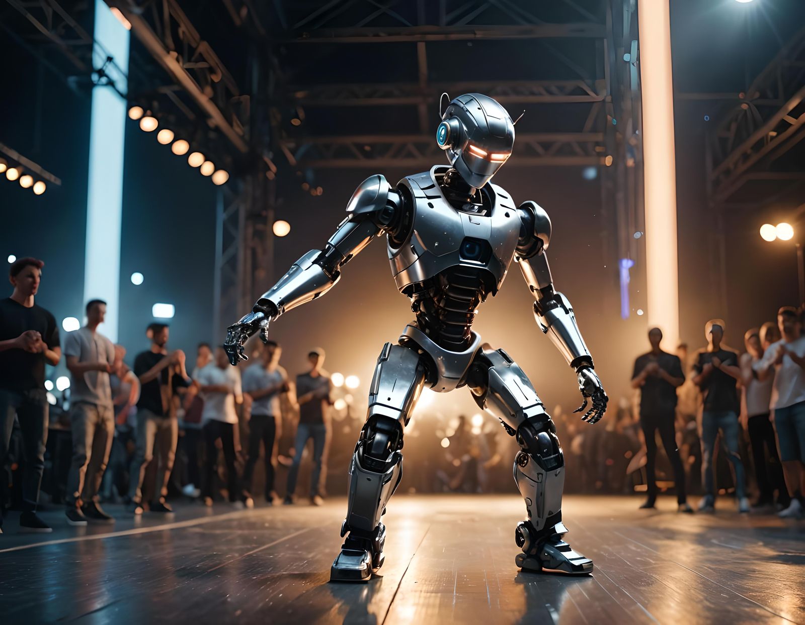 the breakdancing robot - AI Generated Artwork - NightCafe Creator