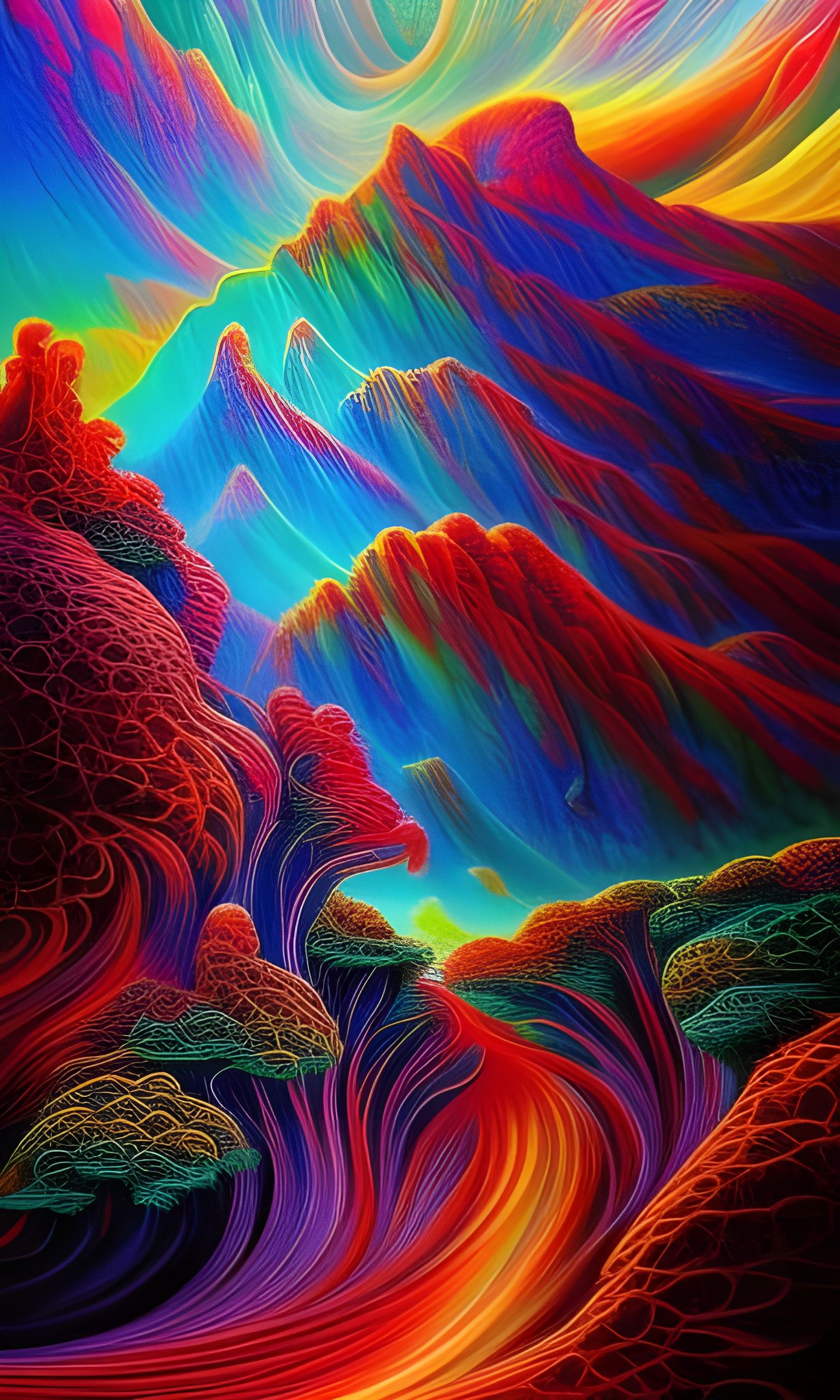 Biomorphic Landscape - AI Generated Artwork - NightCafe Creator