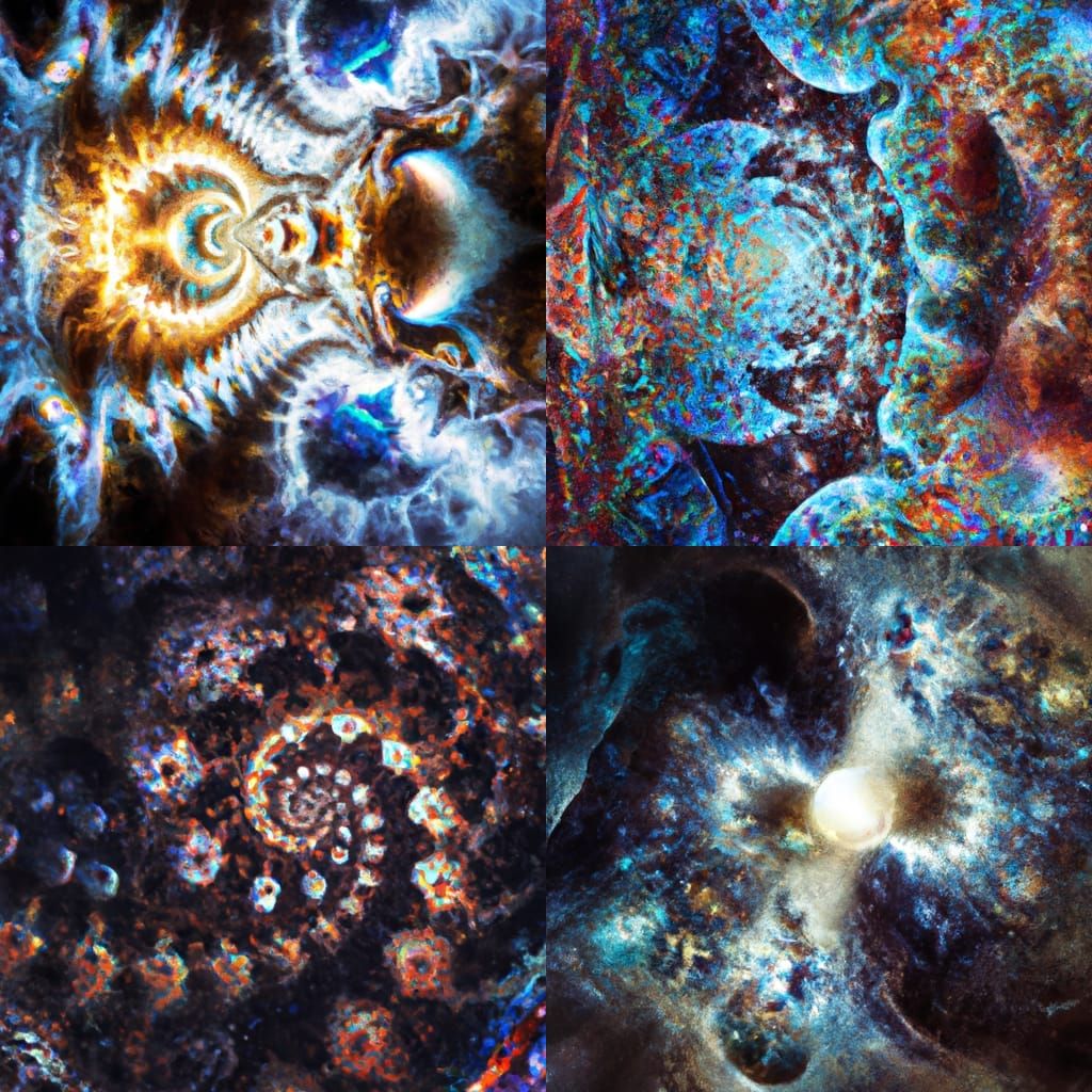 Interdimensional god curving spacetime. Surreal fractal art. Epic ...