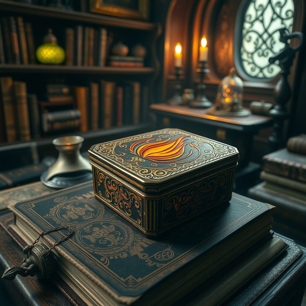 Ethereal Ointment Box in Mystical Archimia Room - AI Art