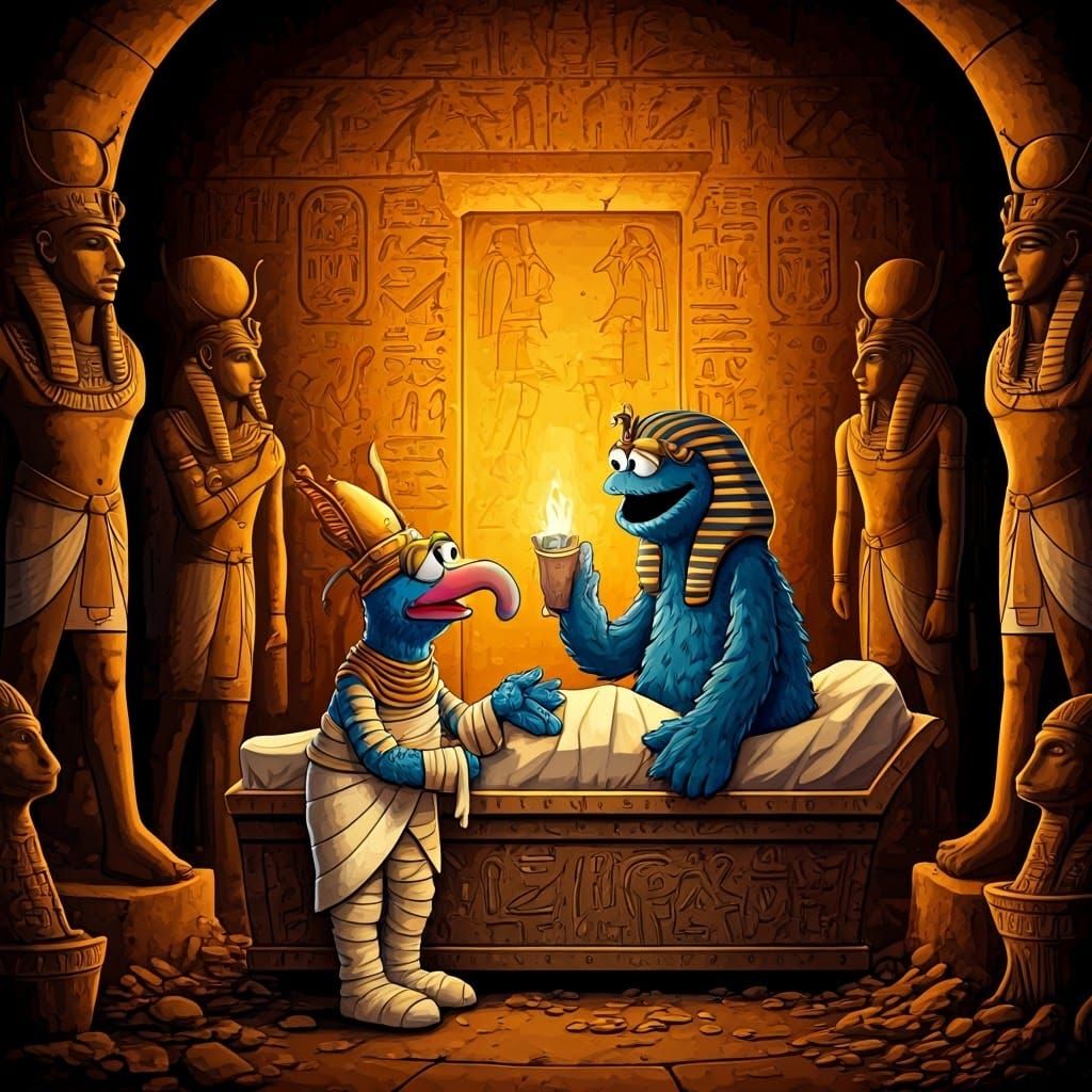Close-up Image of the Muppets, Gonzo as the Ancient Egyptian God Horus ...