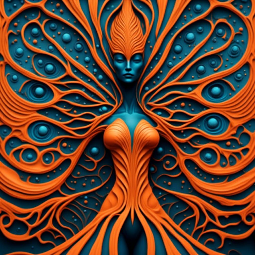 The Orange Pattern. - AI Generated Artwork - NightCafe Creator
