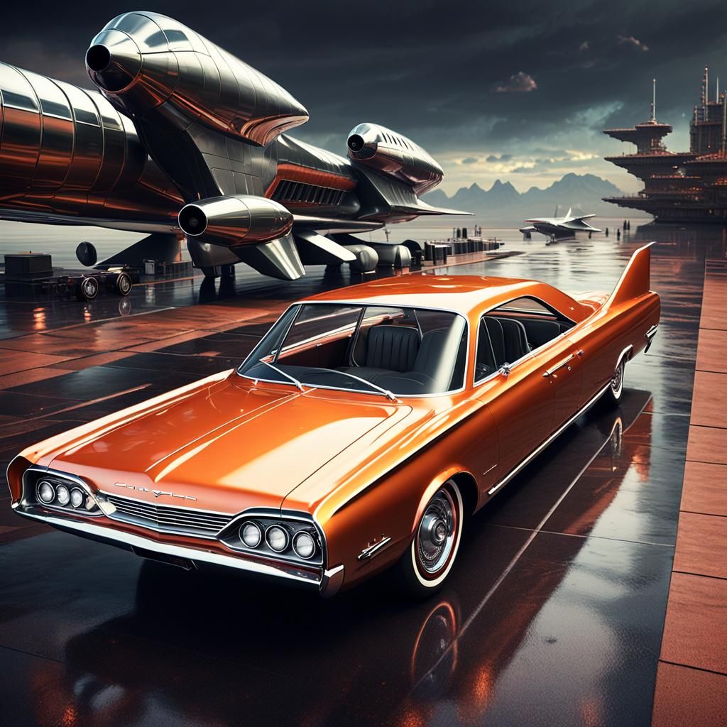 1969 Chrysler turbine jet concept car - AI Generated Artwork ...