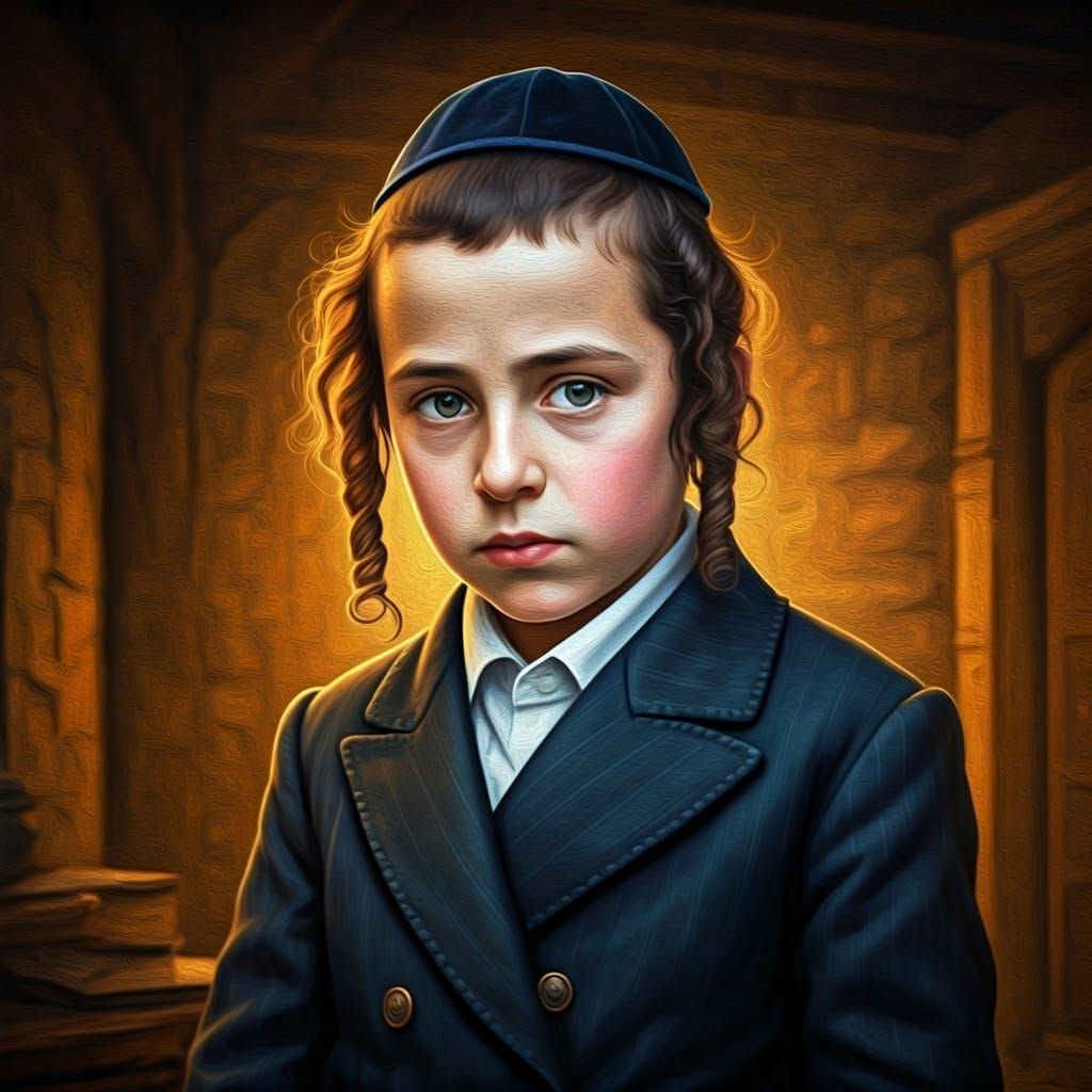 " Jewish, Haredi, Hasidic child in medieval clothing " " Ugly, flooring ...