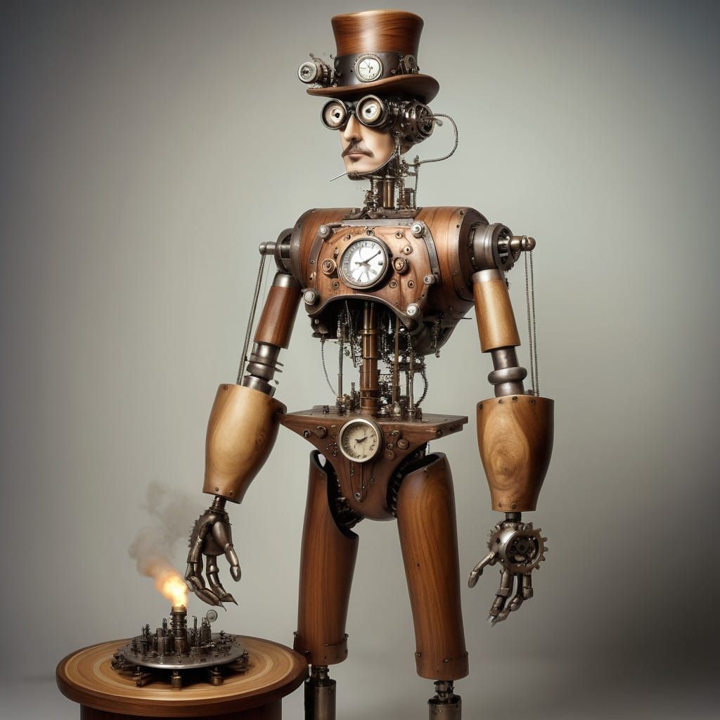 The inventor invented - Time Traveling Inventor in Steampunk...