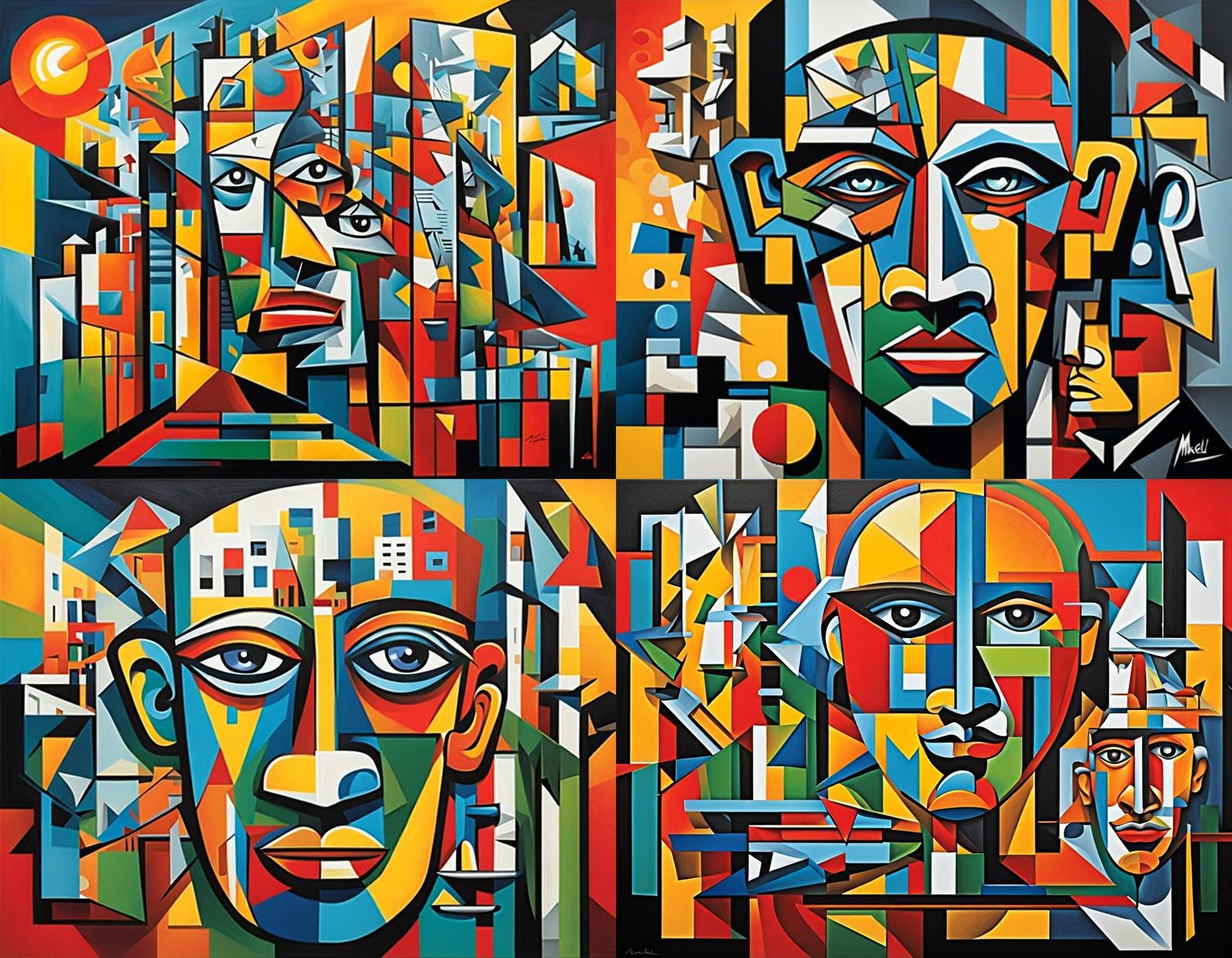 Cubism rooted in graphic design, Mikael B’s work blends a plethora of ...