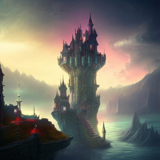A cool looking Tower/Castle - AI Generated Artwork - NightCafe Creator
