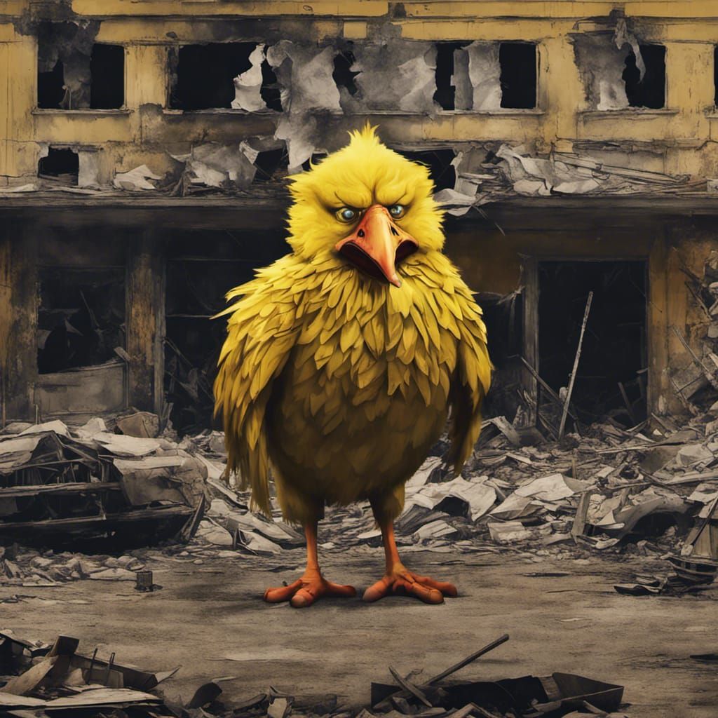 Apocalyptic Ascent: Havoc Wrought by the Monstrous Yellow Bird - AI ...