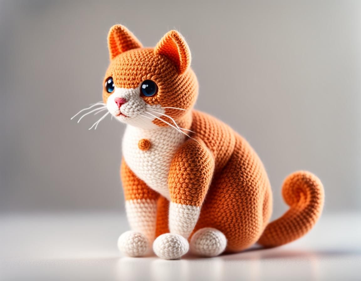 Crochet cat toy. - AI Generated Artwork - NightCafe Creator