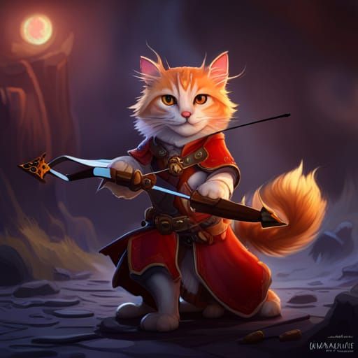 A furry archer cat - AI Generated Artwork - NightCafe Creator