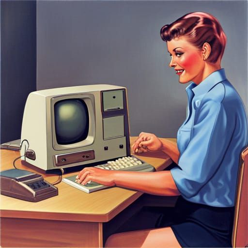 Retro computer - AI Generated Artwork - NightCafe Creator