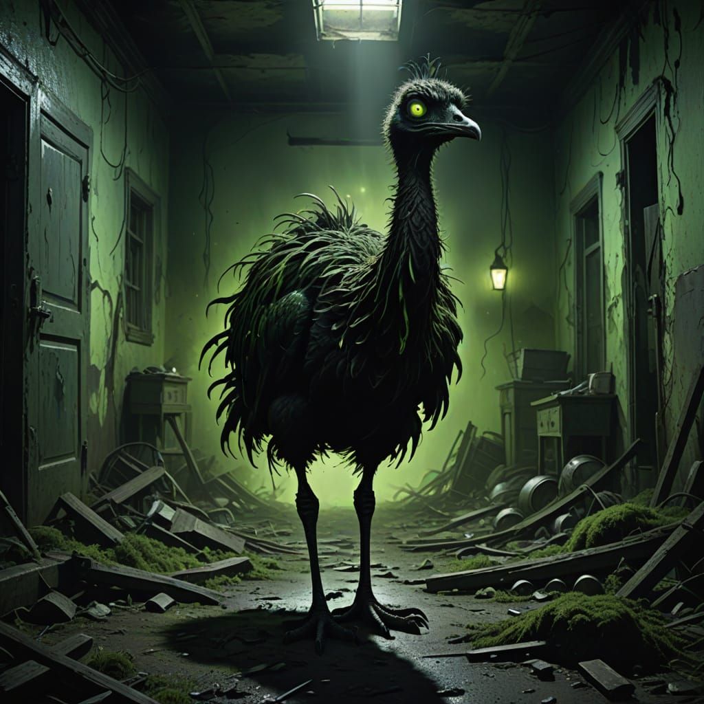 Mutated Monstrosity Emerges from Dark Asylum - AI Art