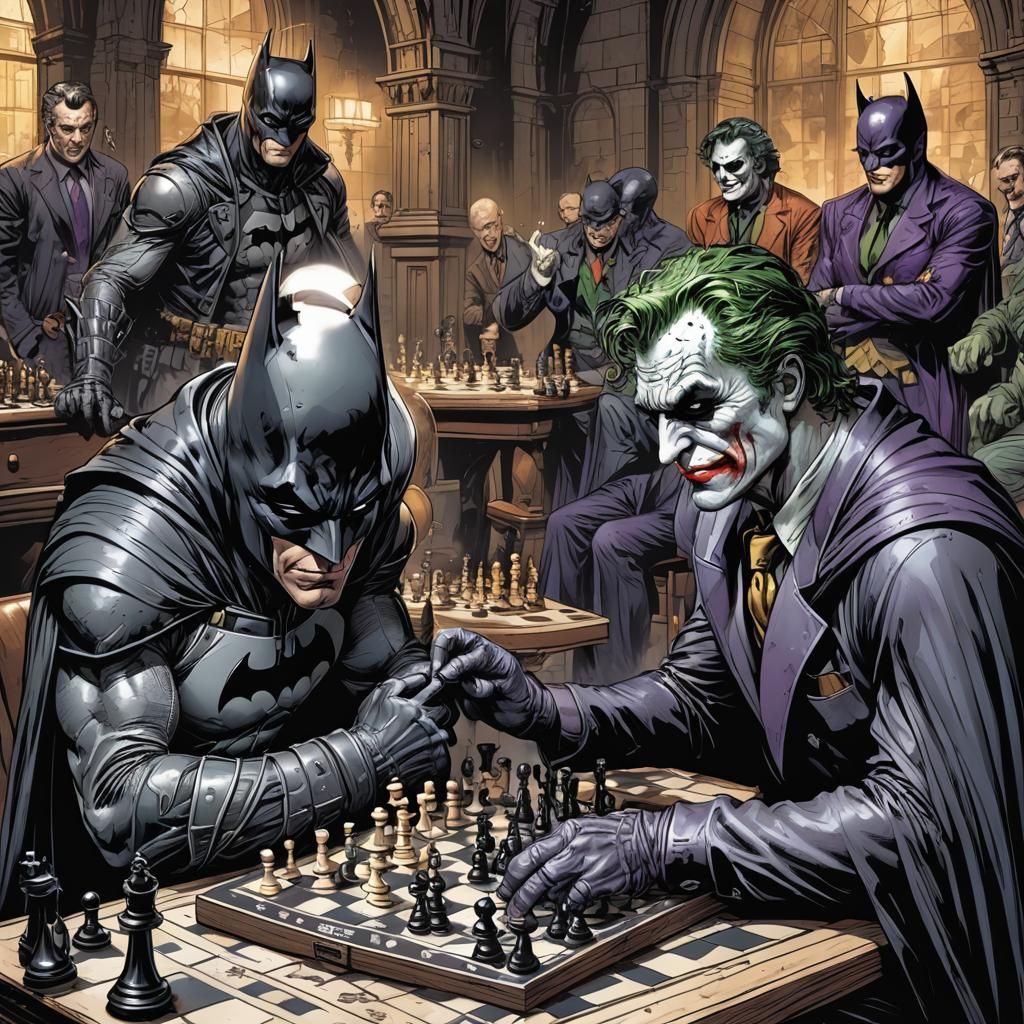 Batman plays a game of chess against joker - AI Generated Artwork ...