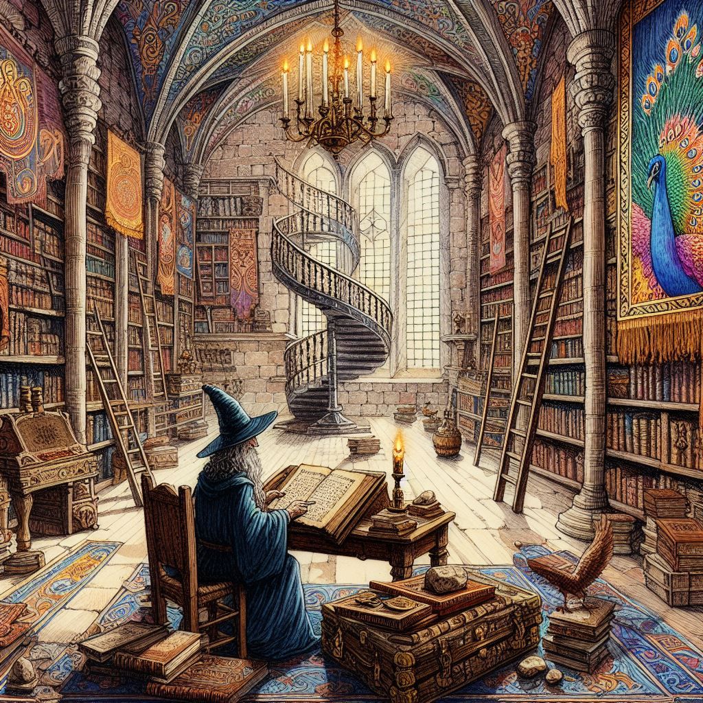 Ancient Library - AI Generated Artwork - NightCafe Creator