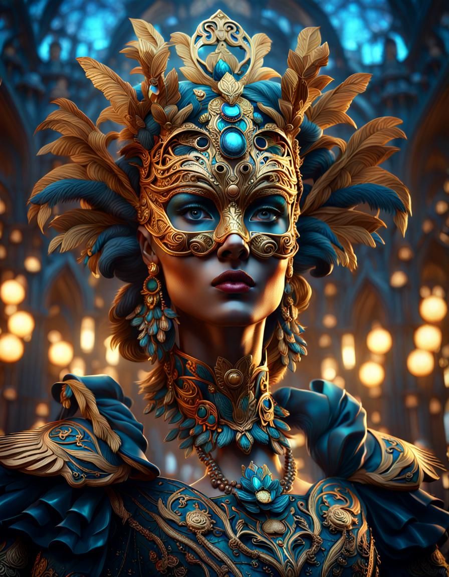Masquerade The beautiful goddess of the masquerade ball HDR ...