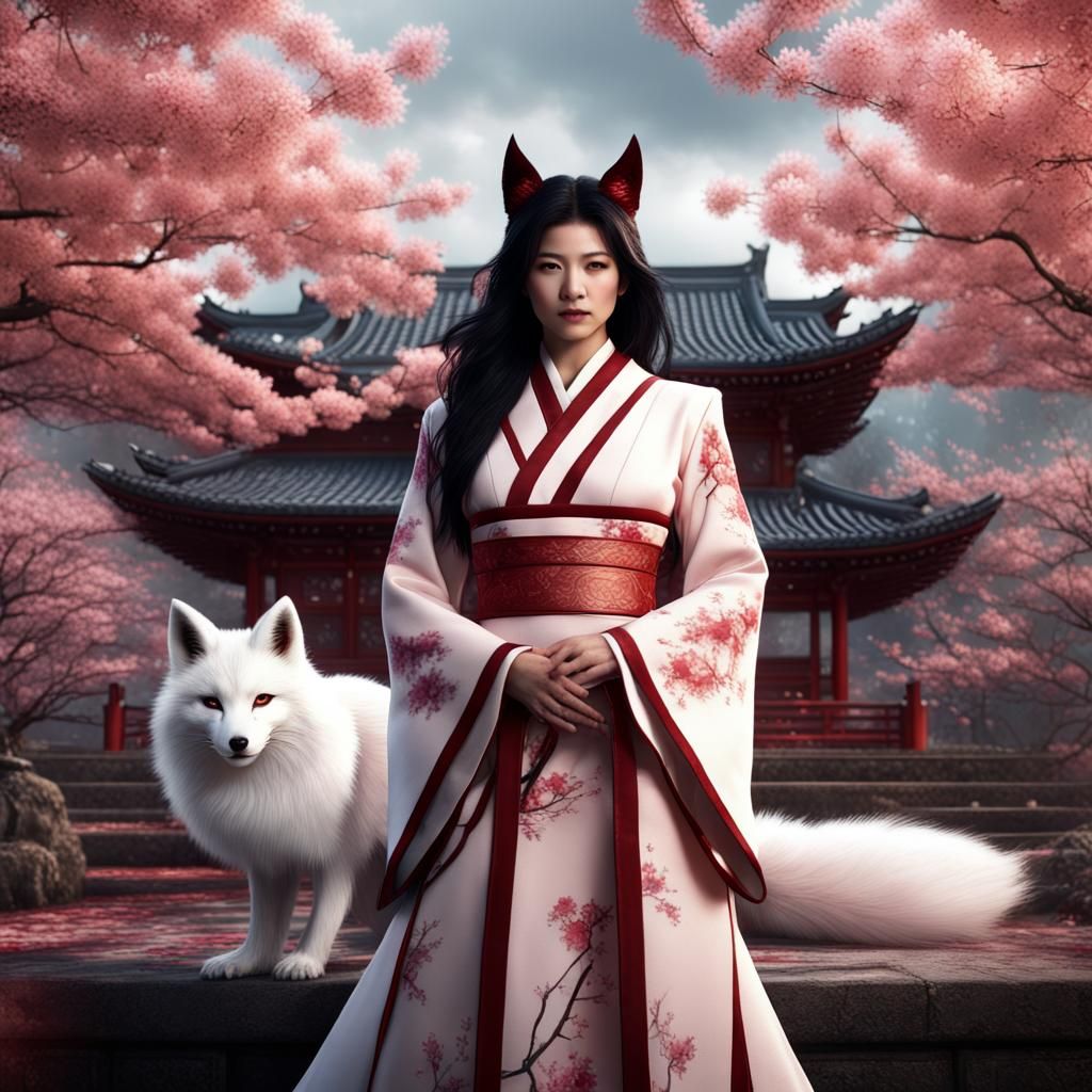 Kelly Hu as Kitsune - AI Generated Artwork - NightCafe Creator