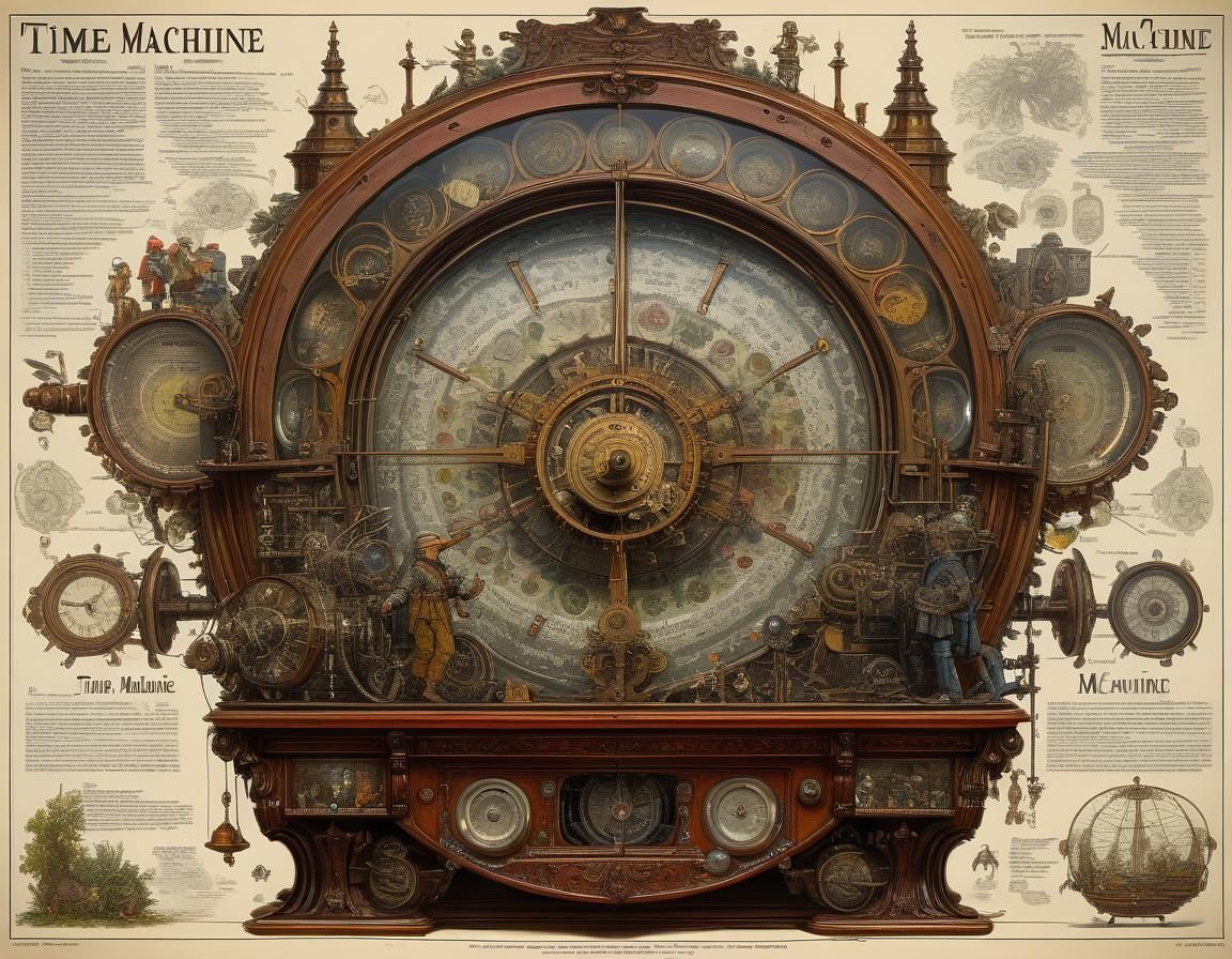 A time machine, infographic presenting detailed illustration by Jan ...