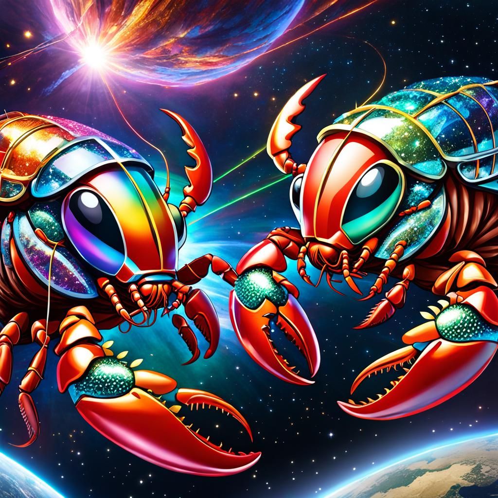 Space Lobsters - AI Generated Artwork - NightCafe Creator