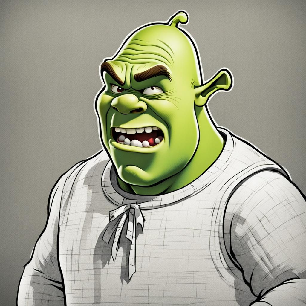 shrek angry screaming while being asked lots of dumb questions - AI ...
