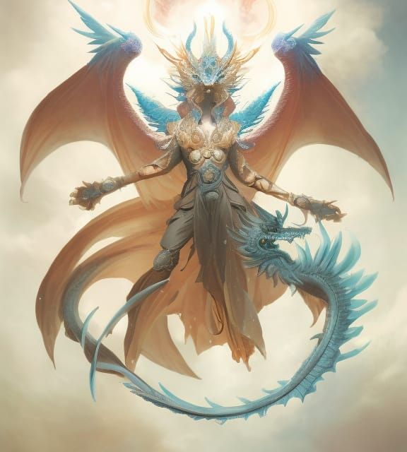 Extraordinary Celestial Creature Illustration: "Chrono Phoenix-Dragon ...