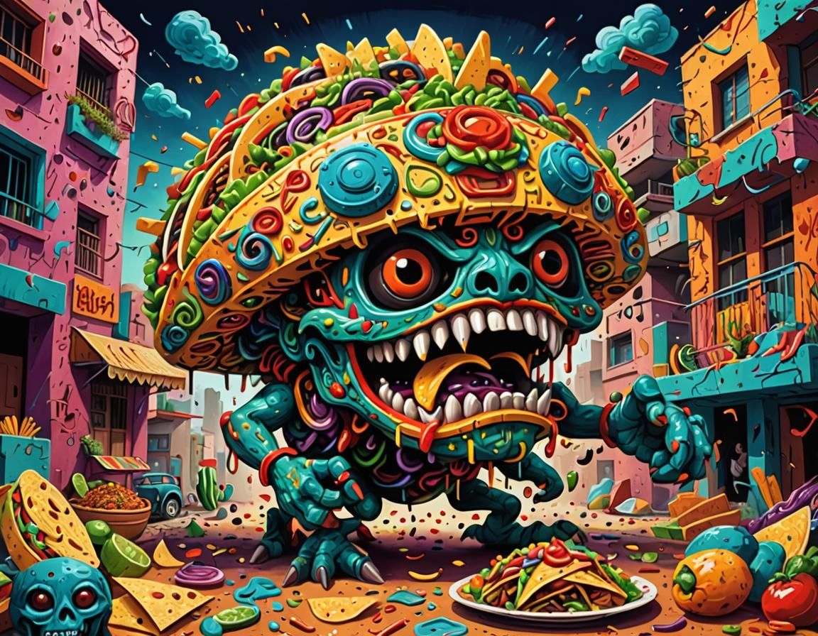 Taco monster - AI Generated Artwork - NightCafe Creator